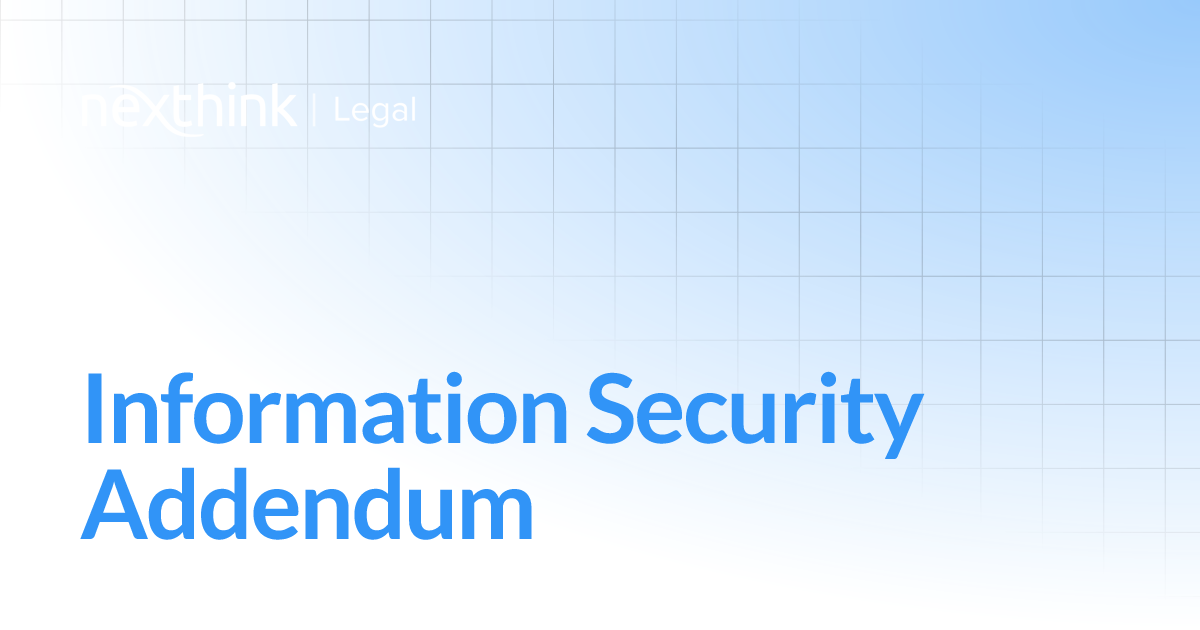 Information Security Addendum | Legal Documentation